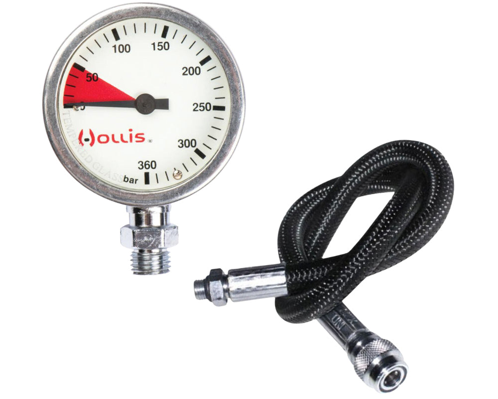 Hollis Pressure Gauge Module - Bar With MiFlex Hose – Splash Underwater ...